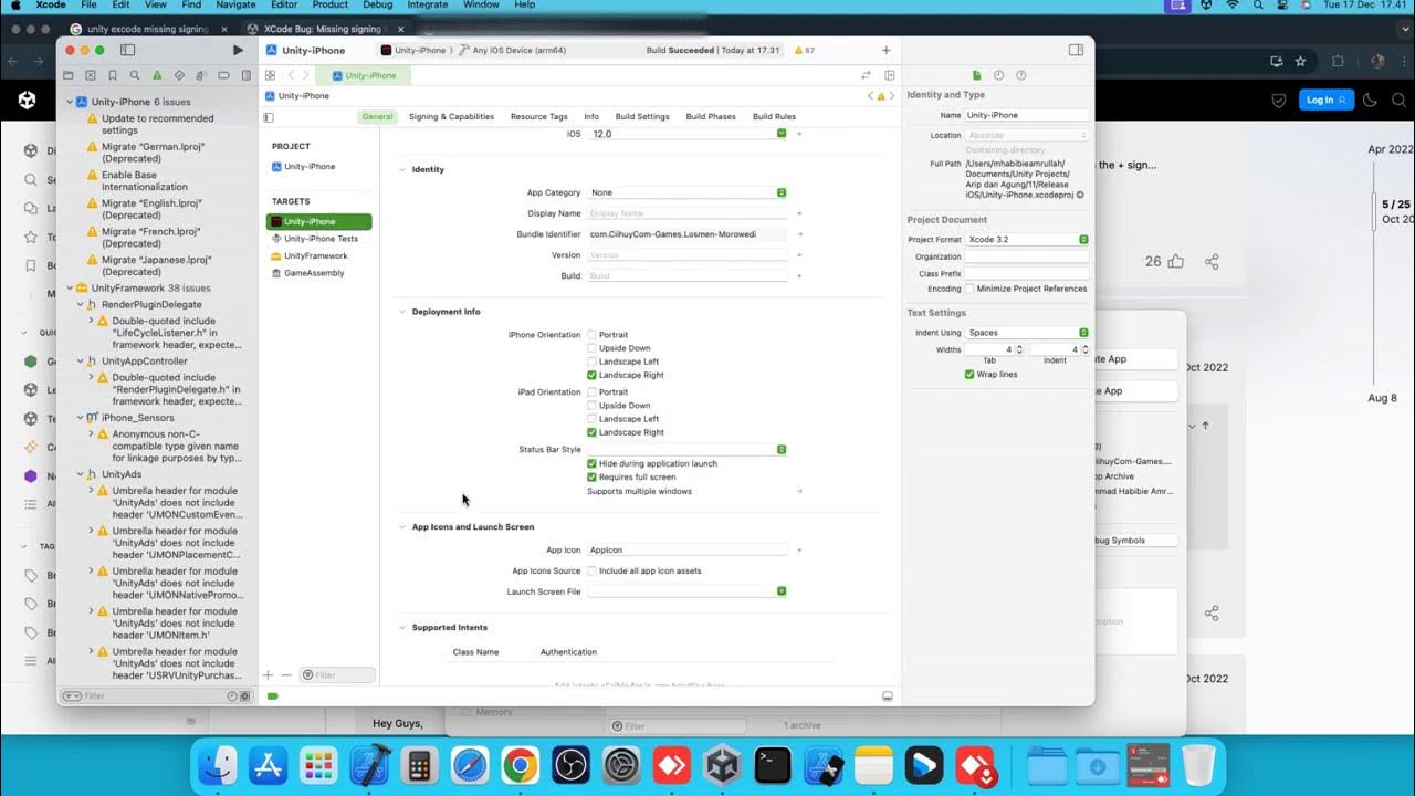 Missing Signing Identifier Frameworkslibswiftcoredylib Ios Unity App Store Upload Problem