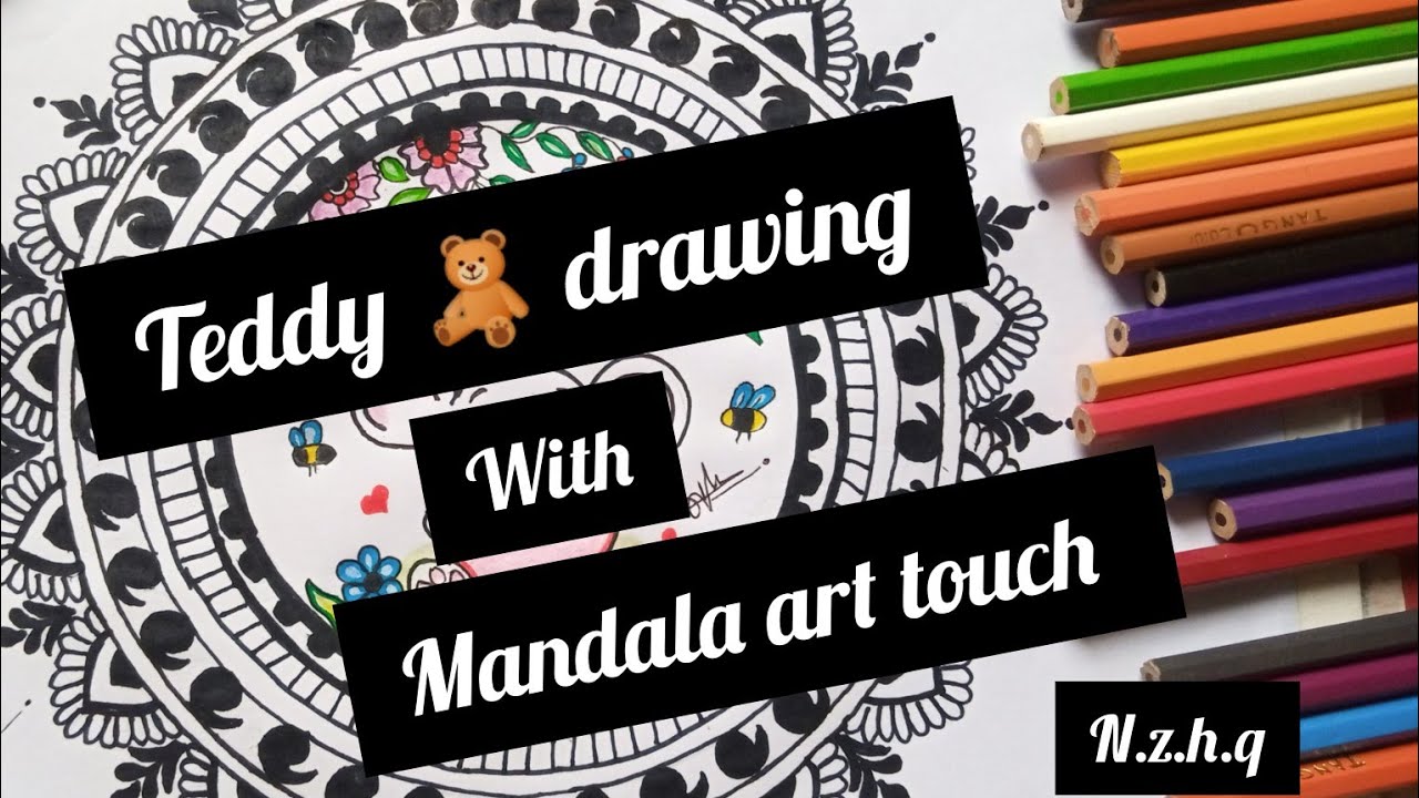 teddy 🧸 drawing with mandala art touch 😜😉#tendingvideo#viralvideo - YouTube