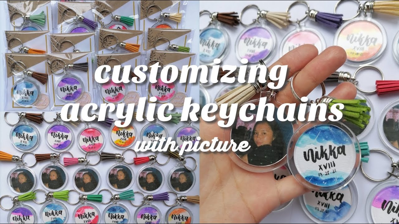 Customizing acrylic keychains with 𝙋𝙞𝙘𝙩𝙪𝙧𝙚 // studio vlog (Philippines ...