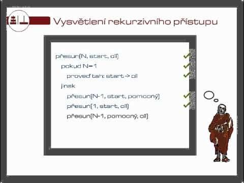 Hanojské věže a rekurze - YouTube