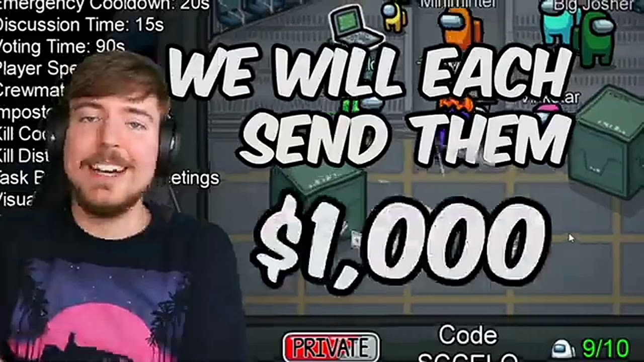 mr Beast - Among us for 1000$$ - YouTube