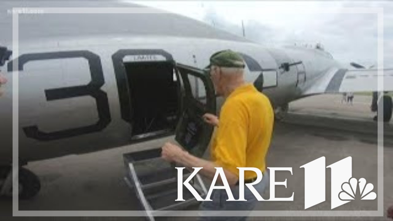 Minn. WWII veteran takes first flight in B-17 since the war - YouTube