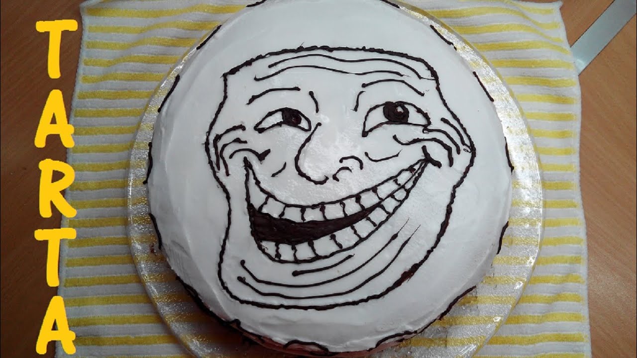 Tarta del Trollface / tartas o tortas de cumpleaños - YouTube