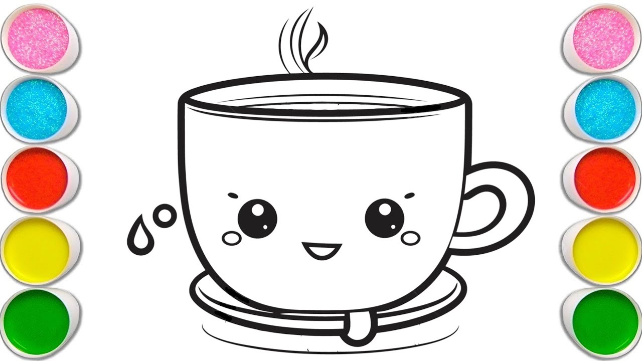 How to Draw a Cute Cup Simple & Easy for Kids | How to Draw a Cute Cup ...