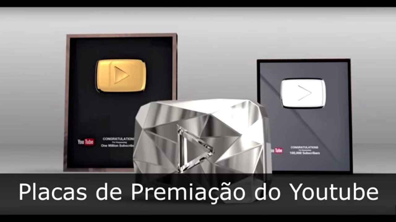 Todos Botões de Premiação do Youtube - Placas de Premiação ao Criador ...