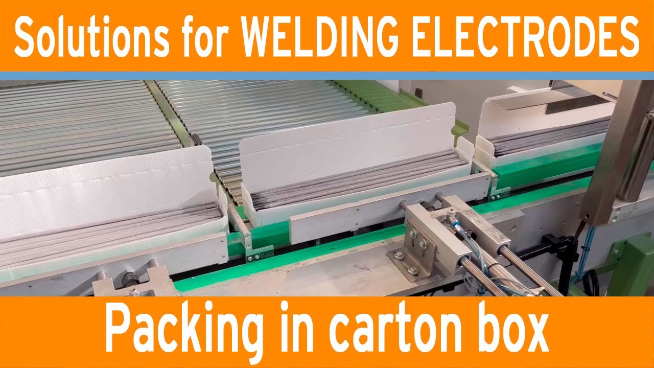 Solutions for welding electrodes - Packing in carton box - YouTube