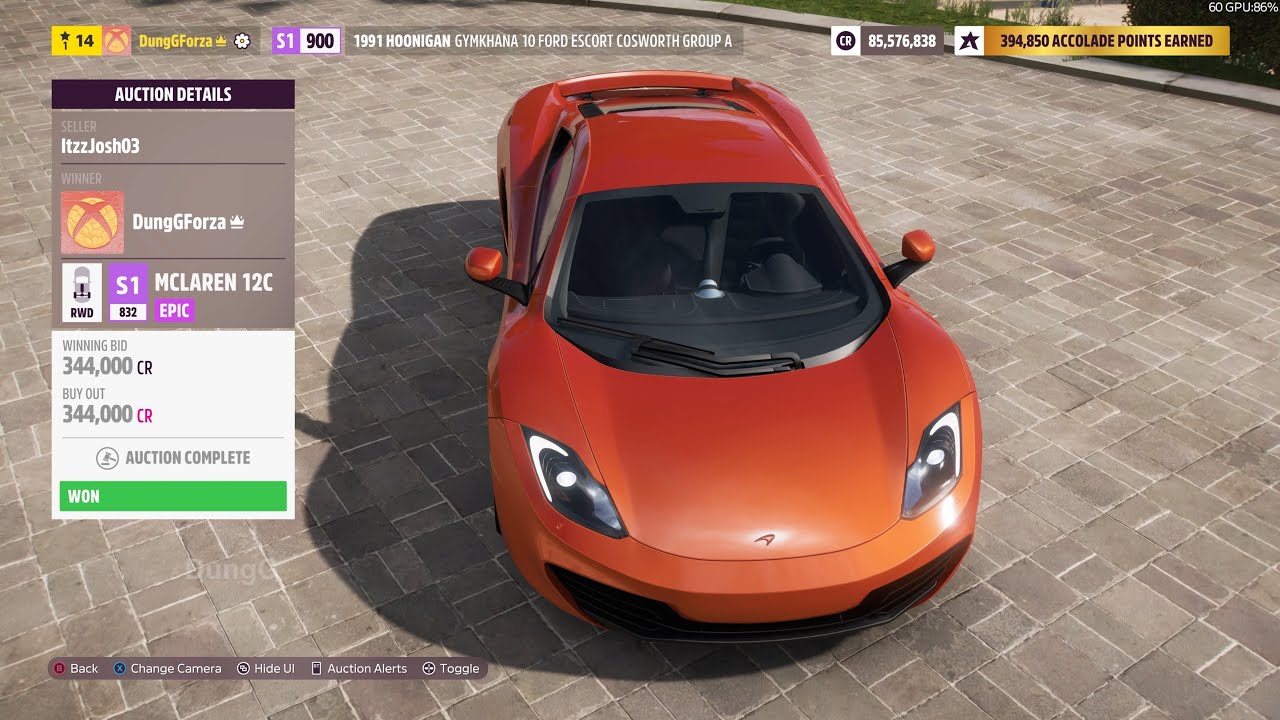 Best cars to Auction Snipe in Forza Horizon 5 McLaren 12C - YouTube