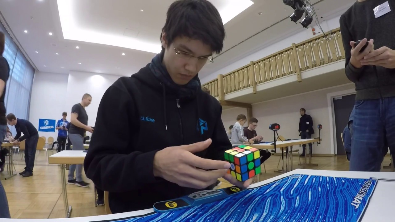 5.78 Official Rubik's Cube Solve (X-Cross + ZBLL) - YouTube