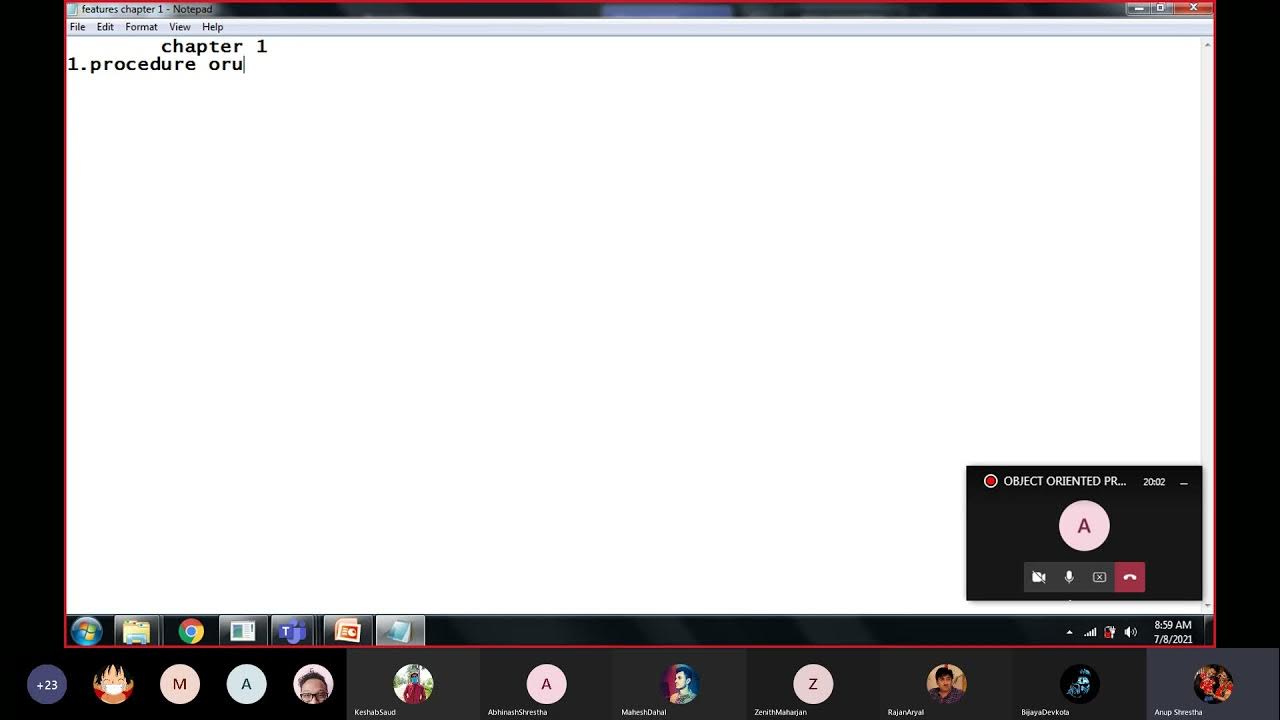 OBJECT ORIENTED PROGRAMMING 20210708 085022 Meeting Recording - YouTube