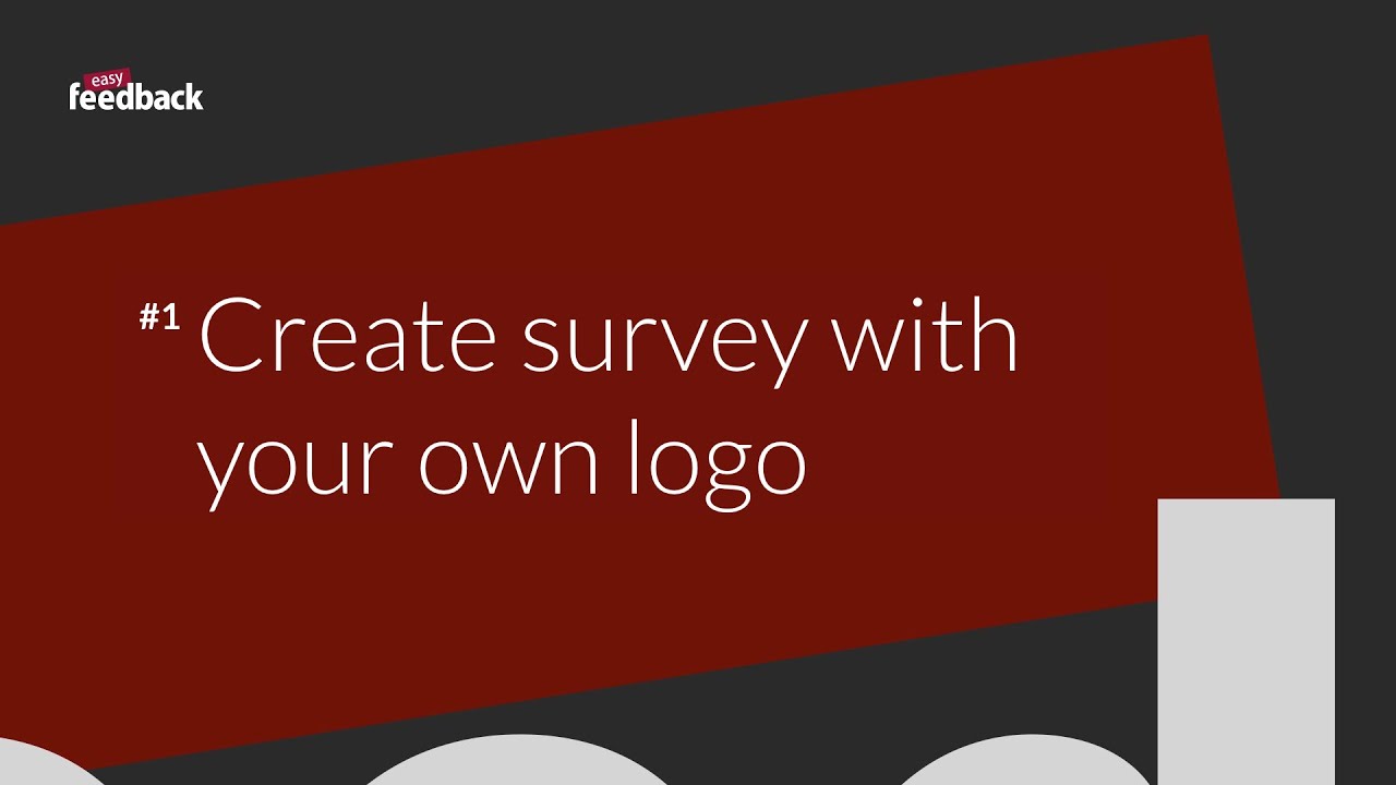 1. Create a survey with your own logo | easyfeedback - YouTube