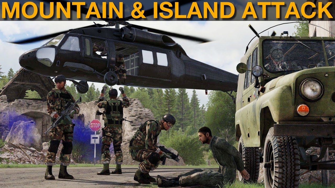 Mission To Take Mountain & Island Bases | Arma 3 - YouTube