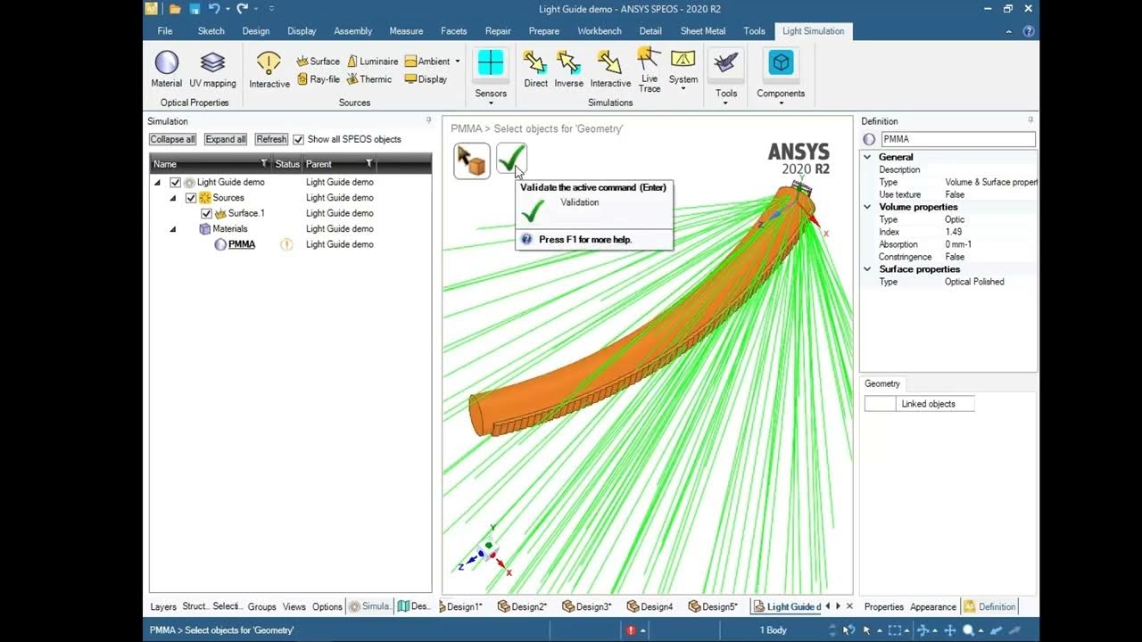Ansys Speos: Light guide demo - YouTube