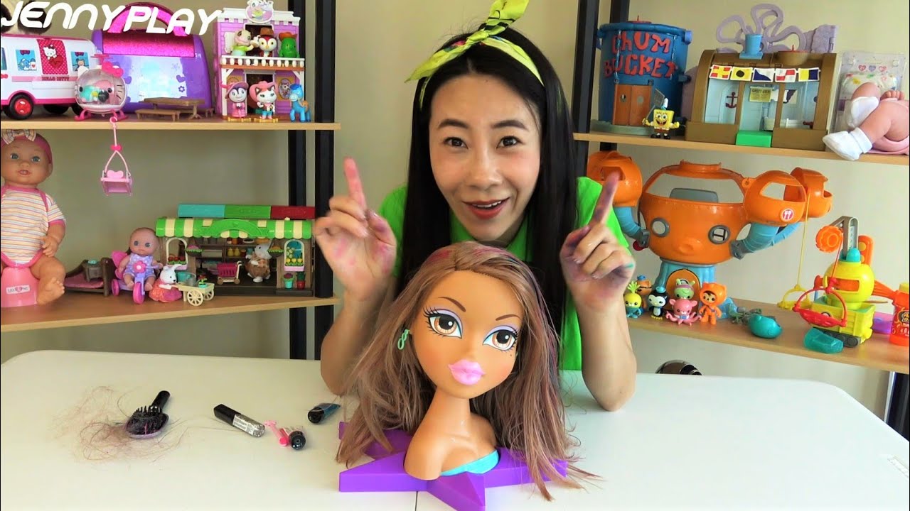 Jenny Play 브랏츠인형 머리염색 장난감 미용실놀이 Youtube