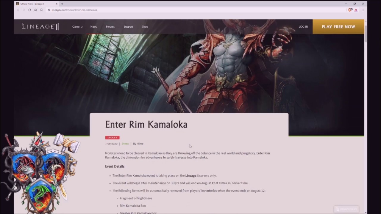 Evento: Enter Rim Kamaloka - Update Dawn of Heroes - Homunculus - YouTube