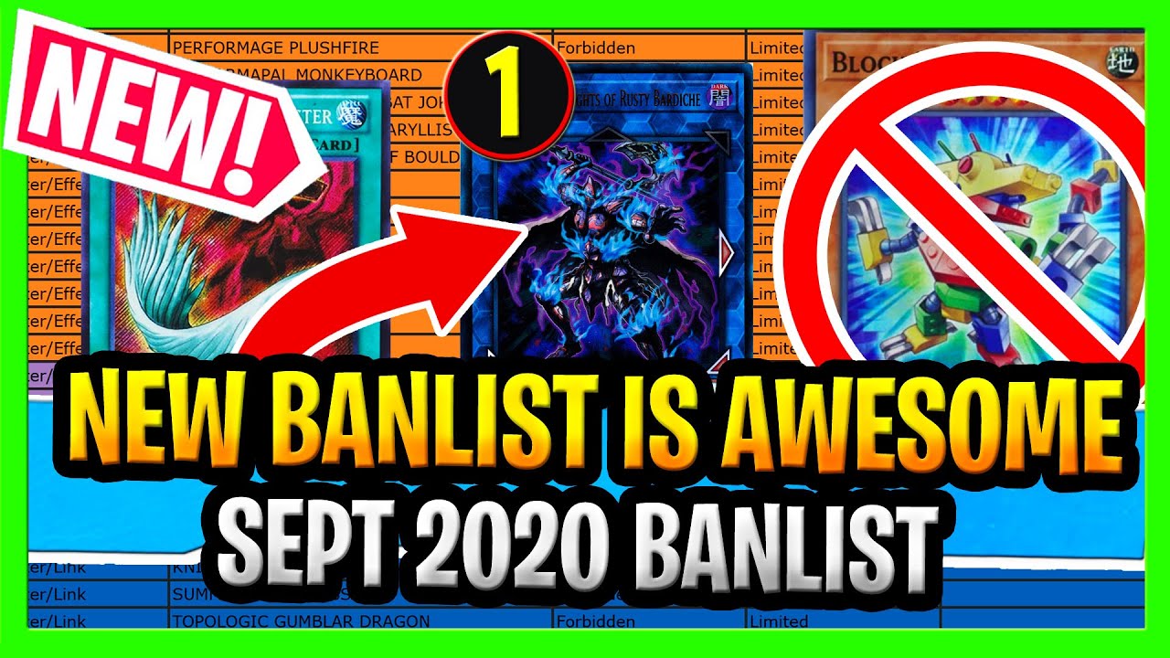 Yu-Gi-Oh September 2020 TCG Banlist Reaction New Yugioh Sept 2020 ...