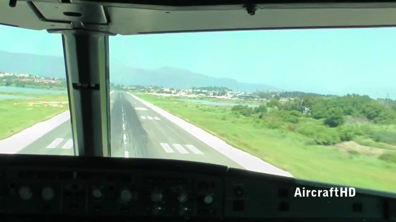 Airbus A320 approach and landing from the Cockpit | HD - YouTube