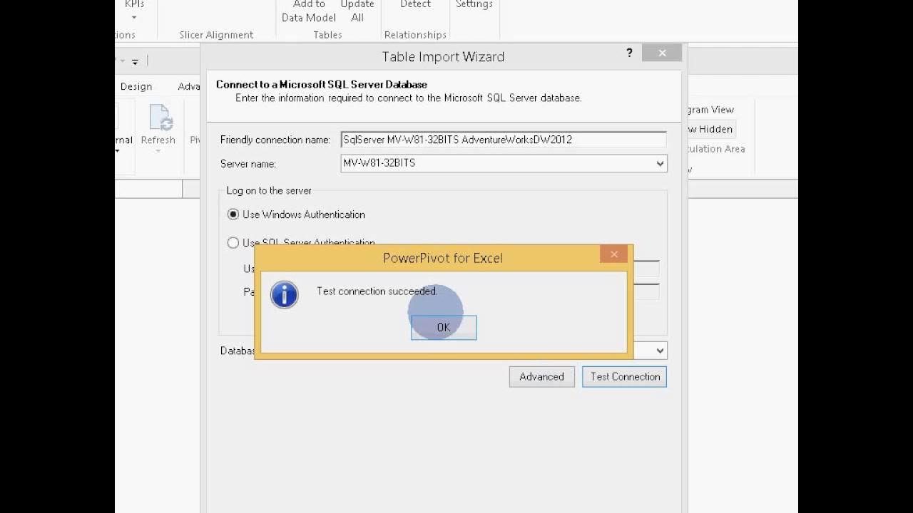 18 importing a data source in EXCEL PowerPivot - YouTube