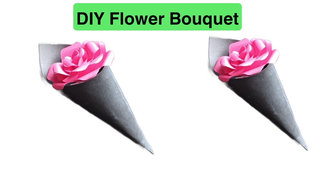 DIY paper Rose flower Bouquet | Easy paper flower bouquet for beginners ...