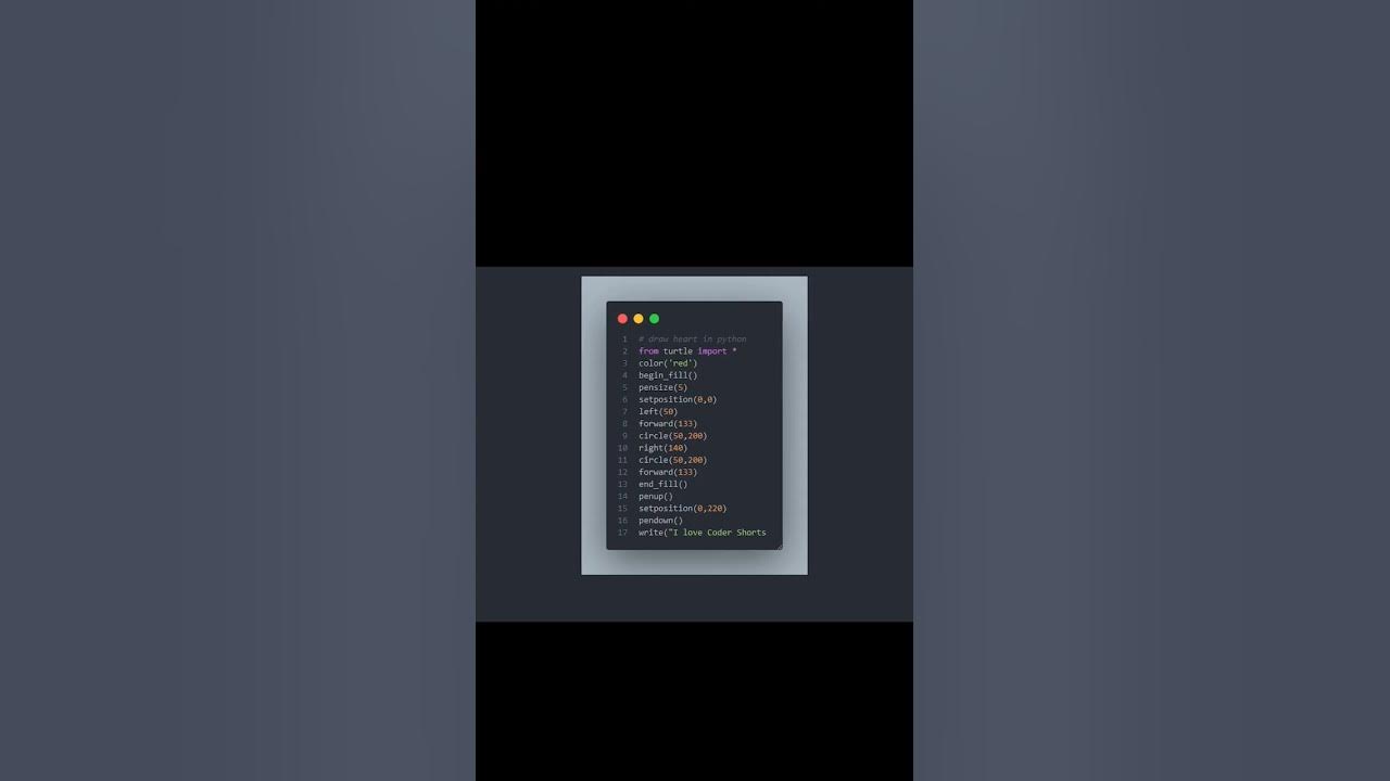 Draw Heart IN PYTHON shorts pythonprogramming codershorts YouTube draw-heart-in-python-shorts-pythonprogramming-codershorts-youtube