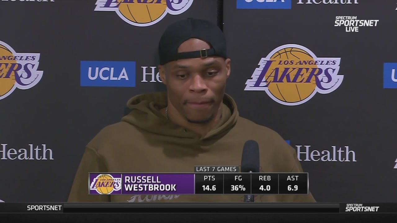 Russell Westbrook Postgame Interview | Los Angeles Lakers lose to New ...
