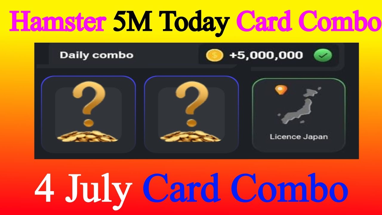 4 July HAMSTER KOMBAT DAILY COMBO CARD #hamsterkombat #cryptocurrency # ...