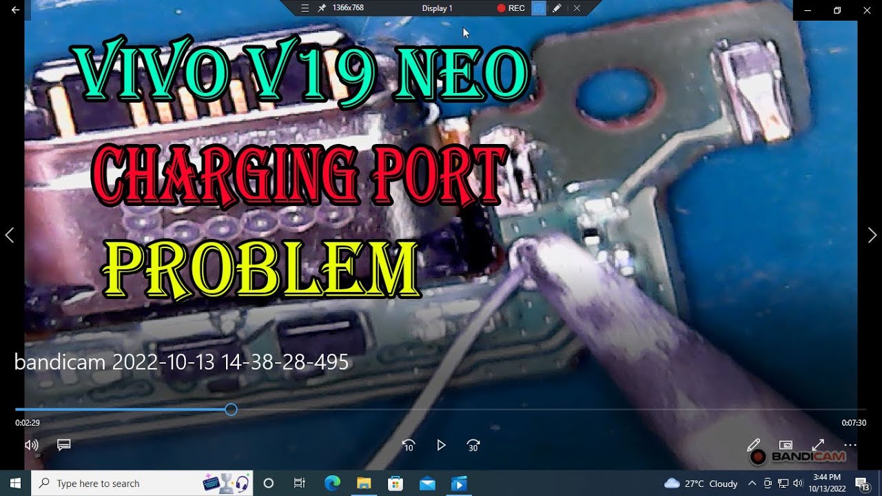VIVO V19 NEO CHARGING PORT PROBLEM - YouTube