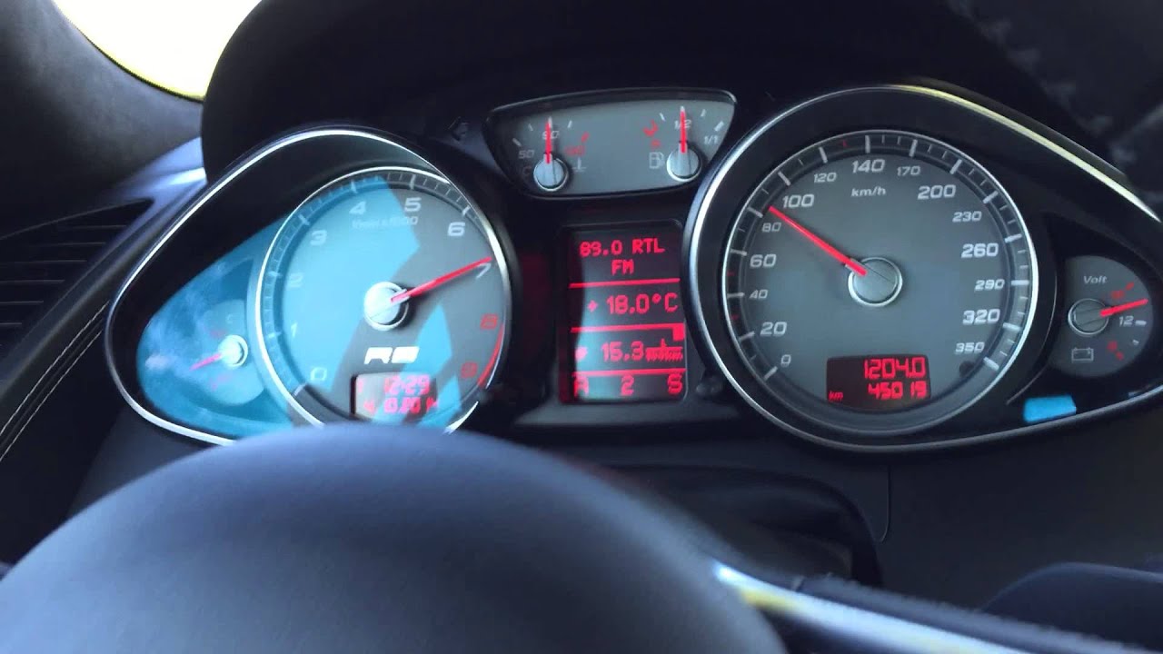 AUDI R8 V8 420 hp- 0-100 km/h SPEEDTEST - YouTube
