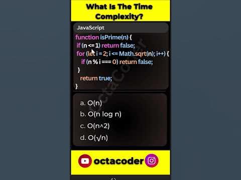 DSA time complexity quiz #26 #dsa #javascriptmcqs #coding #softwareengineer - YouTube