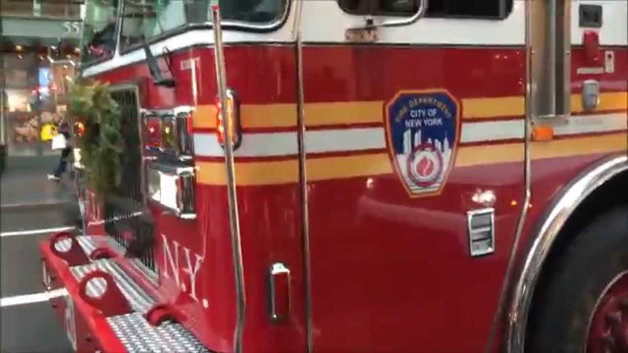 WALK AROUND OF FDNY LADDER 20 WHILE ON SCENE OF STUCK ELEVATOR ON ...