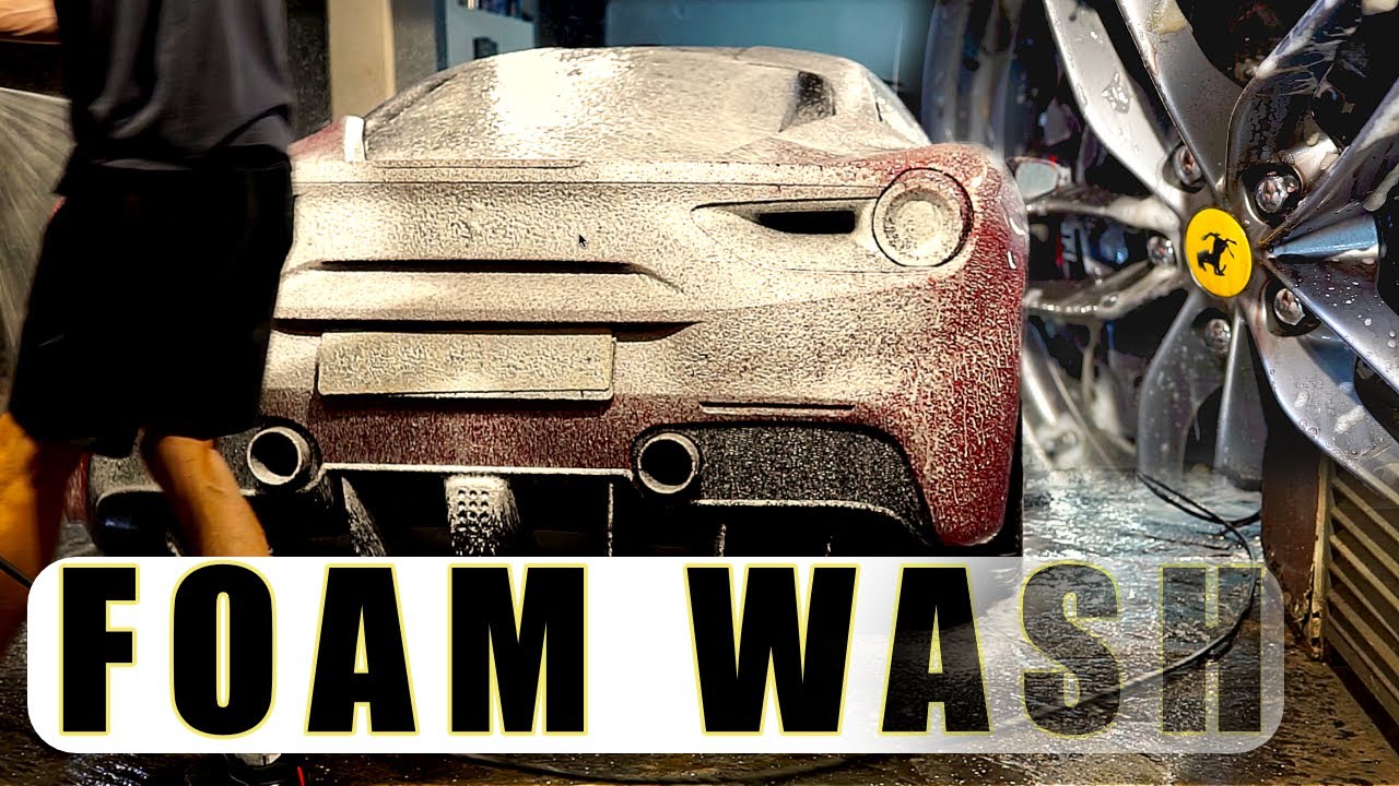 Ferrari 488 GTB - Satisfying Foam Wash - Auto Detailing - YouTube