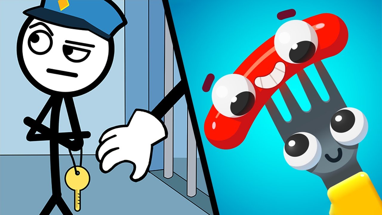 Thief Puzzle Vs Fork N Sausage — Best Mobile Games Walkthrough | ASMR ...
