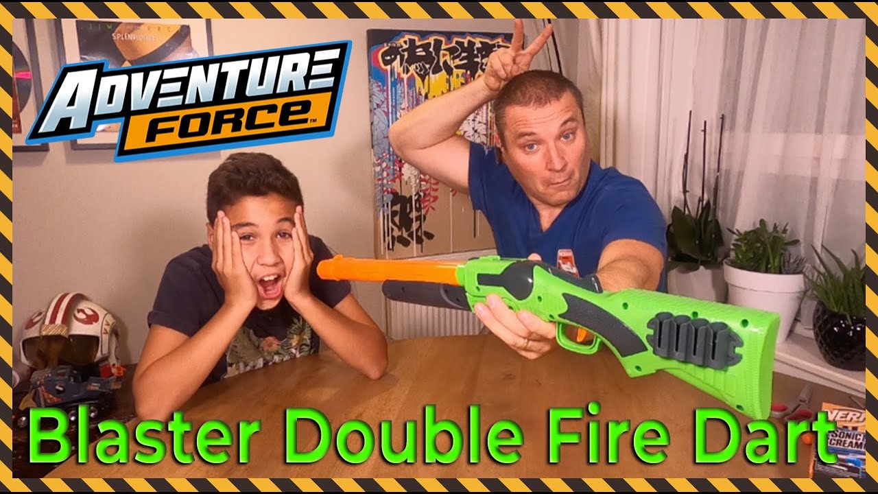 Blaster Adventure Force double fire No Nerf - YouTube