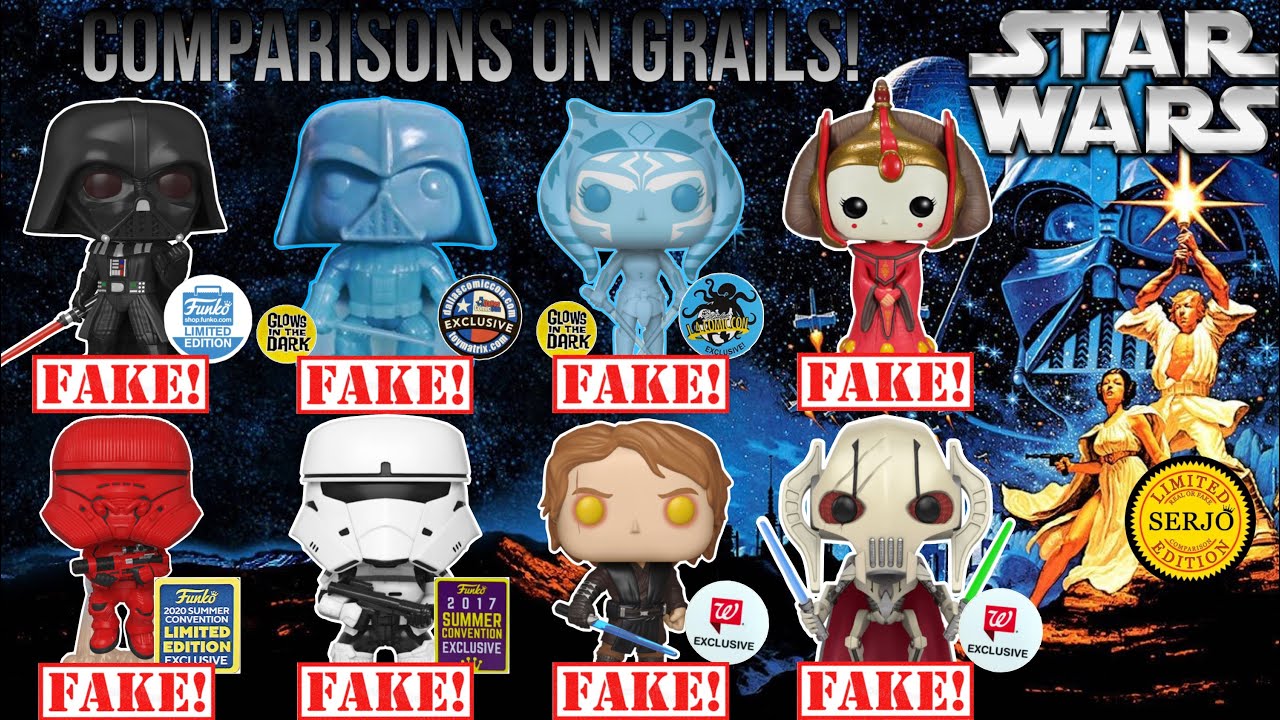 Comparisons of fakes by Funko POP! STAR WARS! - YouTube