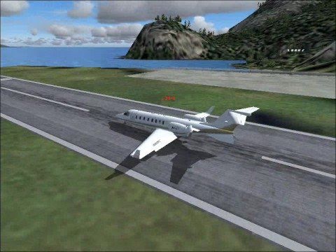 Landing at Saba - Learjet 45