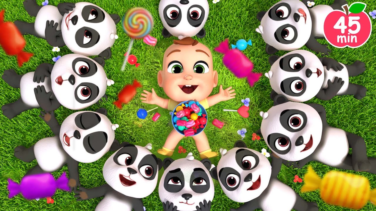 Ten Little Pandas | Baby Learns to Count + More Lalafun Nursery Rhymes ...