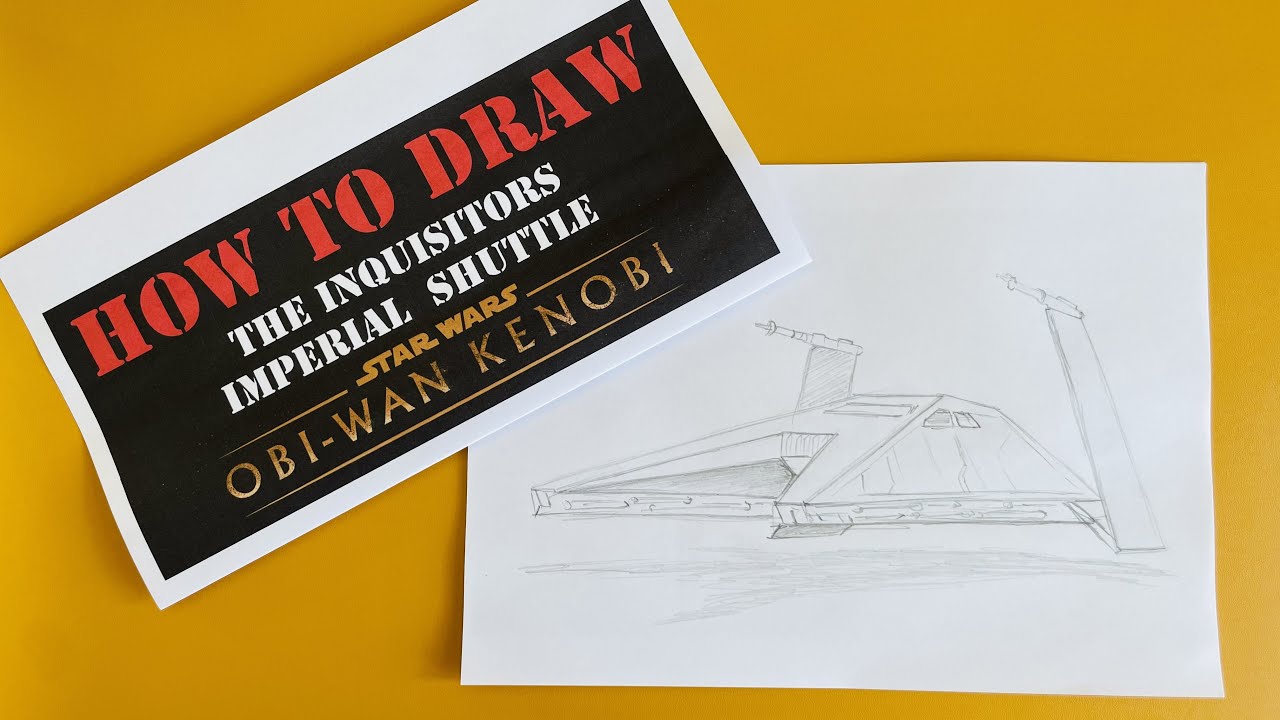 HOW TO DRAW A STAR WARS Imperial Shuttle from OBI WAN KENOBI #spaceship ...