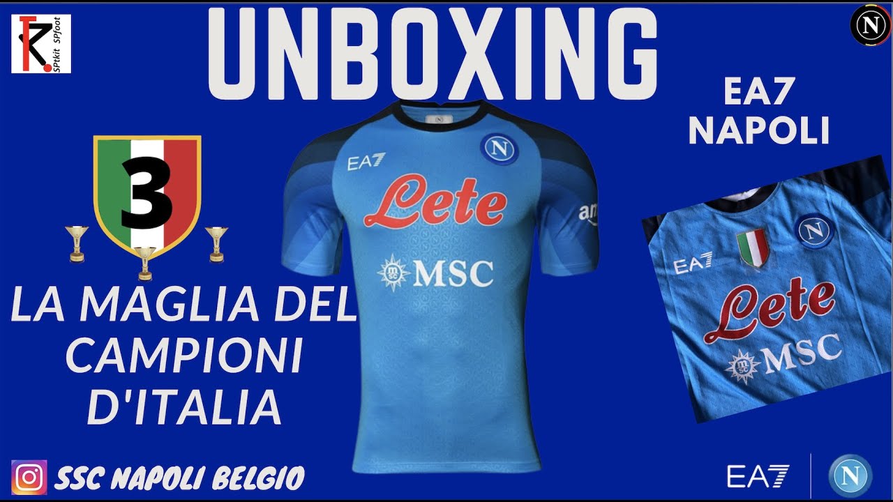 UNBOXING EA7 SSC Napoli Jersey Champions League from spfoot.com - YouTube