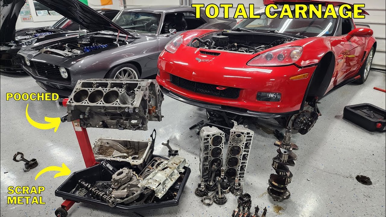 LS7 CARNAGE: What Happened to this COMPLETELY DESTROYED Z06 Engine ...