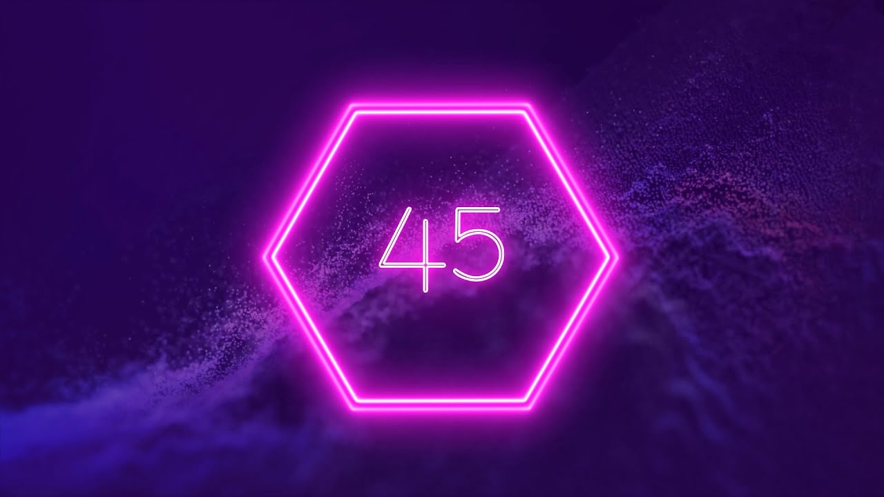 Pink neon timer 45 seconds sota turn countdown - YouTube