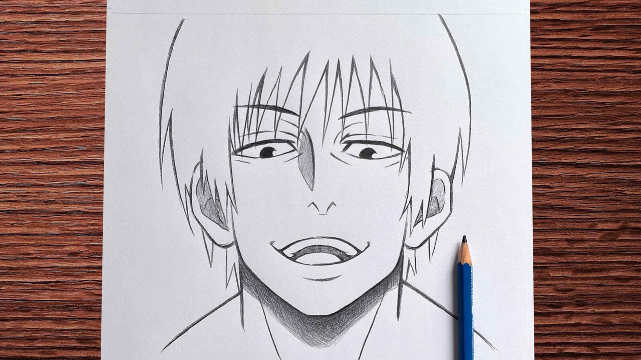How to draw Toji Fushiguro | Easy anime sketch | Easy to draw - YouTube