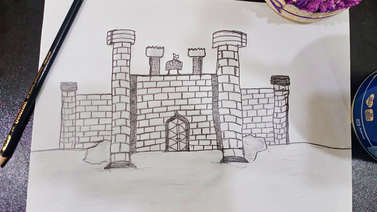 How to Draw a Fort | Easy Step-by-Step Drawing Tutorial - YouTube