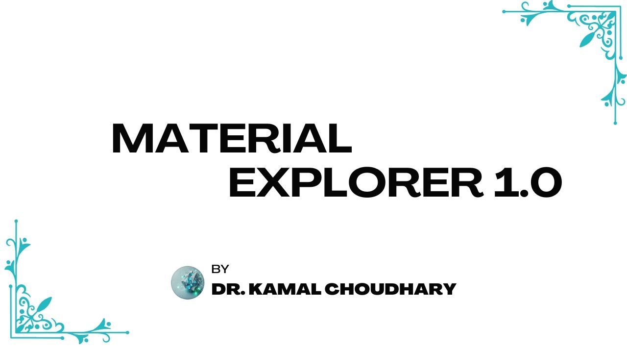 ChatGPT Material Explorer 1.0: Search materials and explain its physical meaning - YouTube