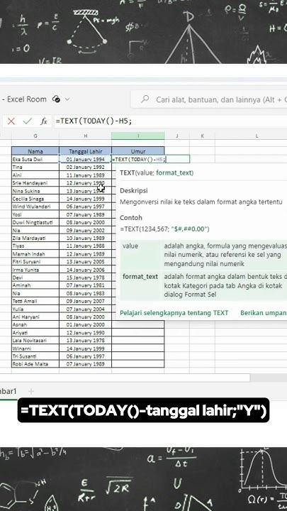 Ngitung Usia Dan Masa Kerja Di Excel Excelindonesia Tutorial Belajarexcel Tips Jagoexcel