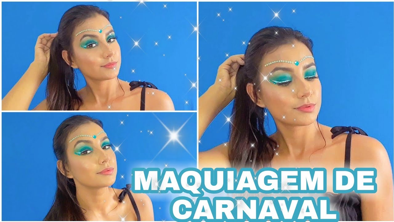 MAQUIAGEM DE CARNAVAL PASSO A PASSO SIMPLES E FÁCIL - YouTube