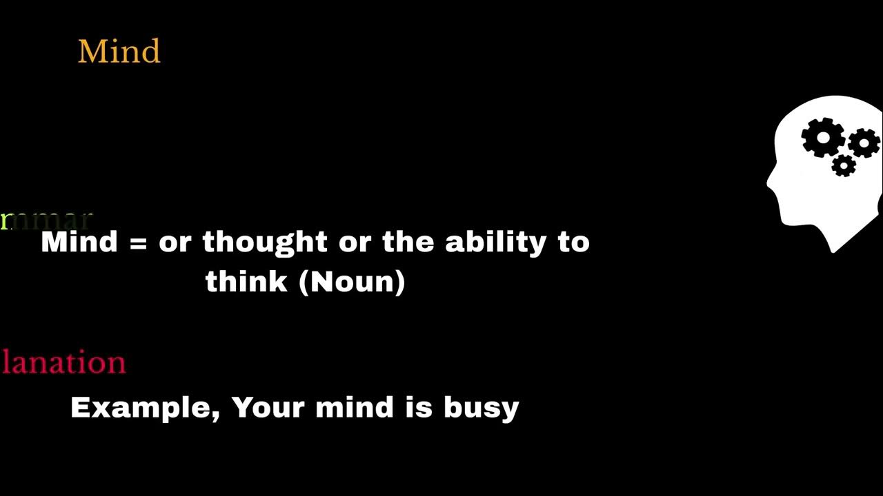 Learn English Easily: One Word, One Sentence - (Mind) - YouTube