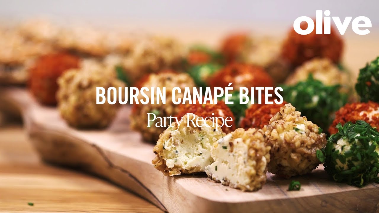 Boursin Canapé Bites - Party Recipe | Olive - YouTube
