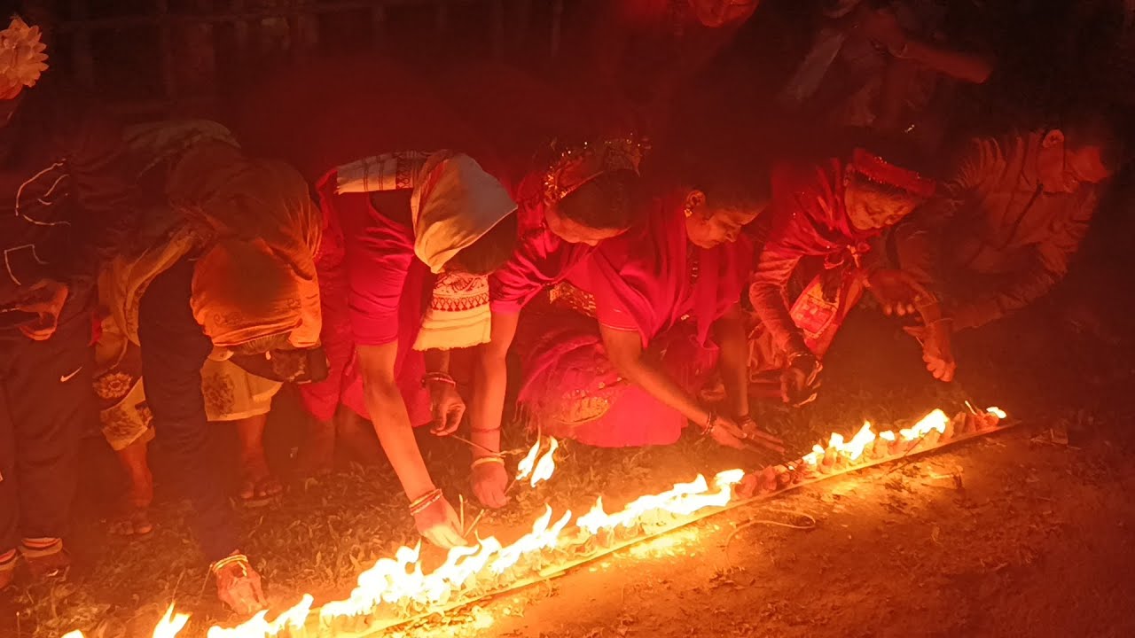 1 Lakh Burning Fire 🔥Lamp on the occasion of Radha-Krishna puja at Dhing Town , Assam. - YouTube