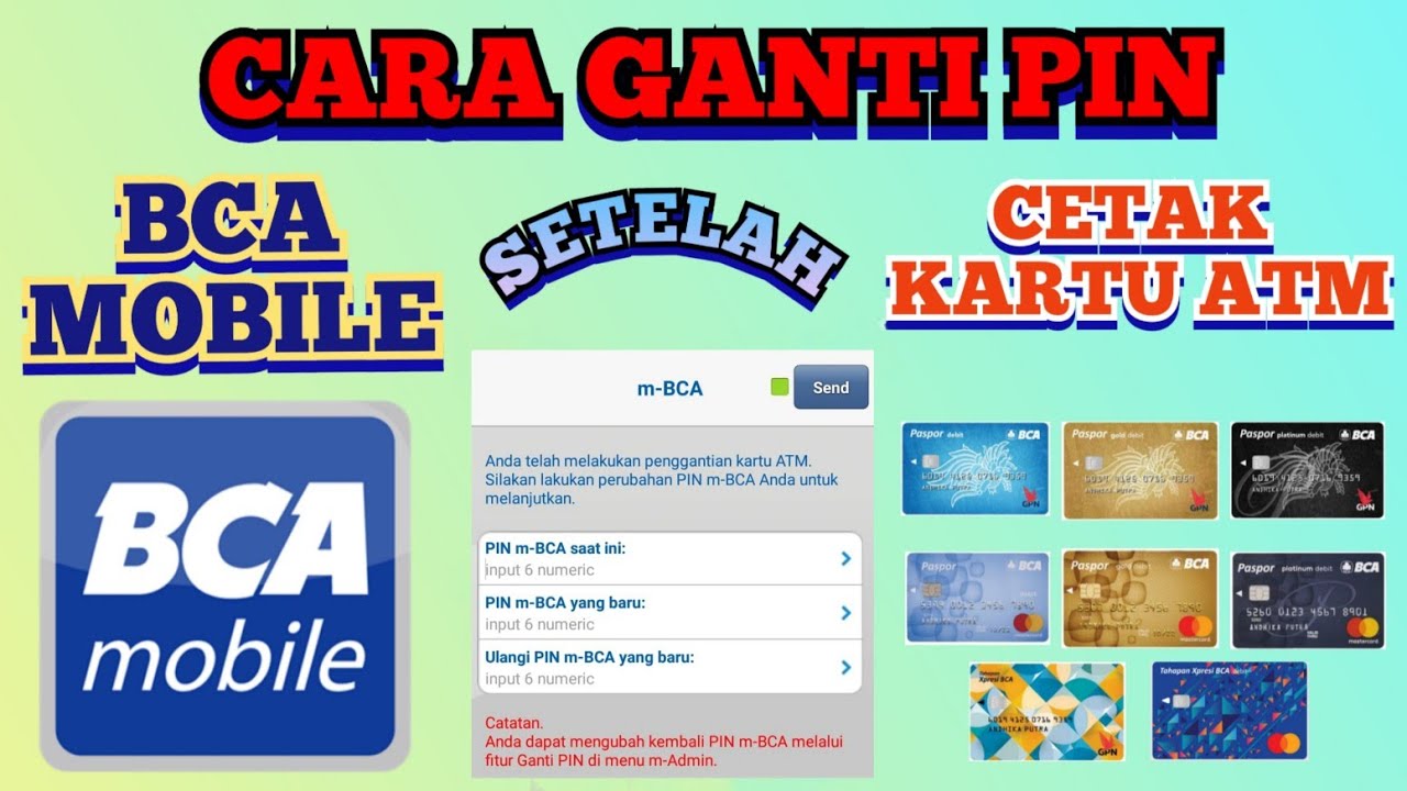 Cara ganti pin mbanking BCA setelah cetak kartu atm BCA @g2c14 - YouTube