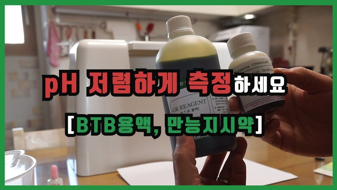 pH 저렴하게 측정하세요 / BTB용액(그린), 만능지시약 - YouTube