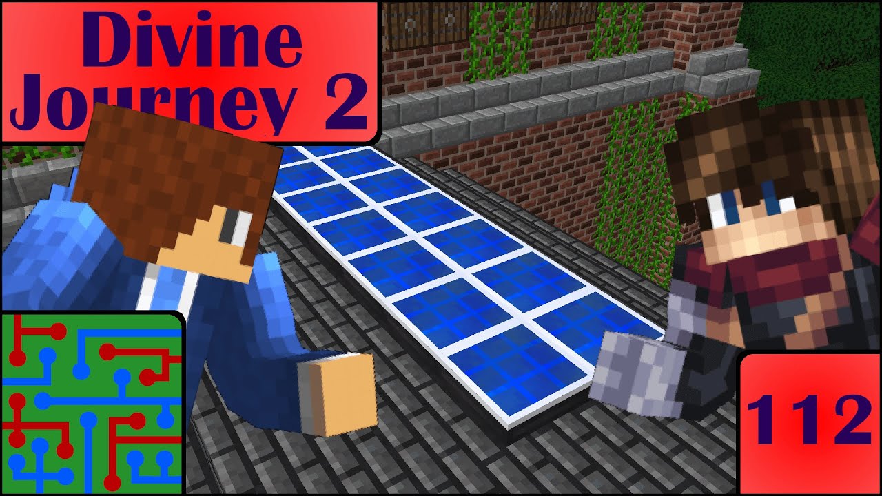 Solar Panels! | Minecraft: Divine Journey 2 | Episode 112 - YouTube